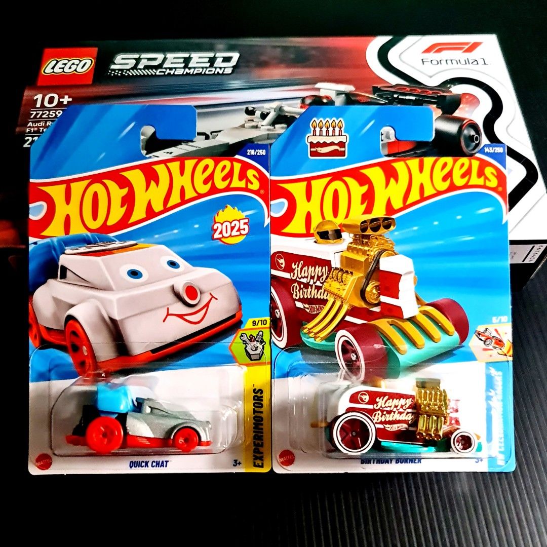 Hot Wheels Treasure Hunt Happy Birthday Burner, Quick Chat ( Silver ...