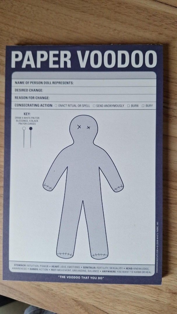 Paper voodoo memo, Hobbies & Toys, Stationery & Craft, Stationery ...