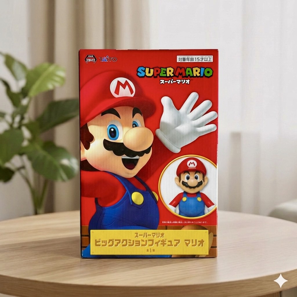 TAITO Super Mario Big Action Figure 30cm Super Mario Galaxy Mario Plush ...