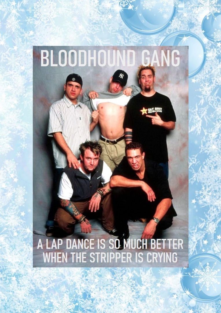 Bloodhound Gang Three Point One Four Lap Dance Rock Lyrics Card A5 Mini ...