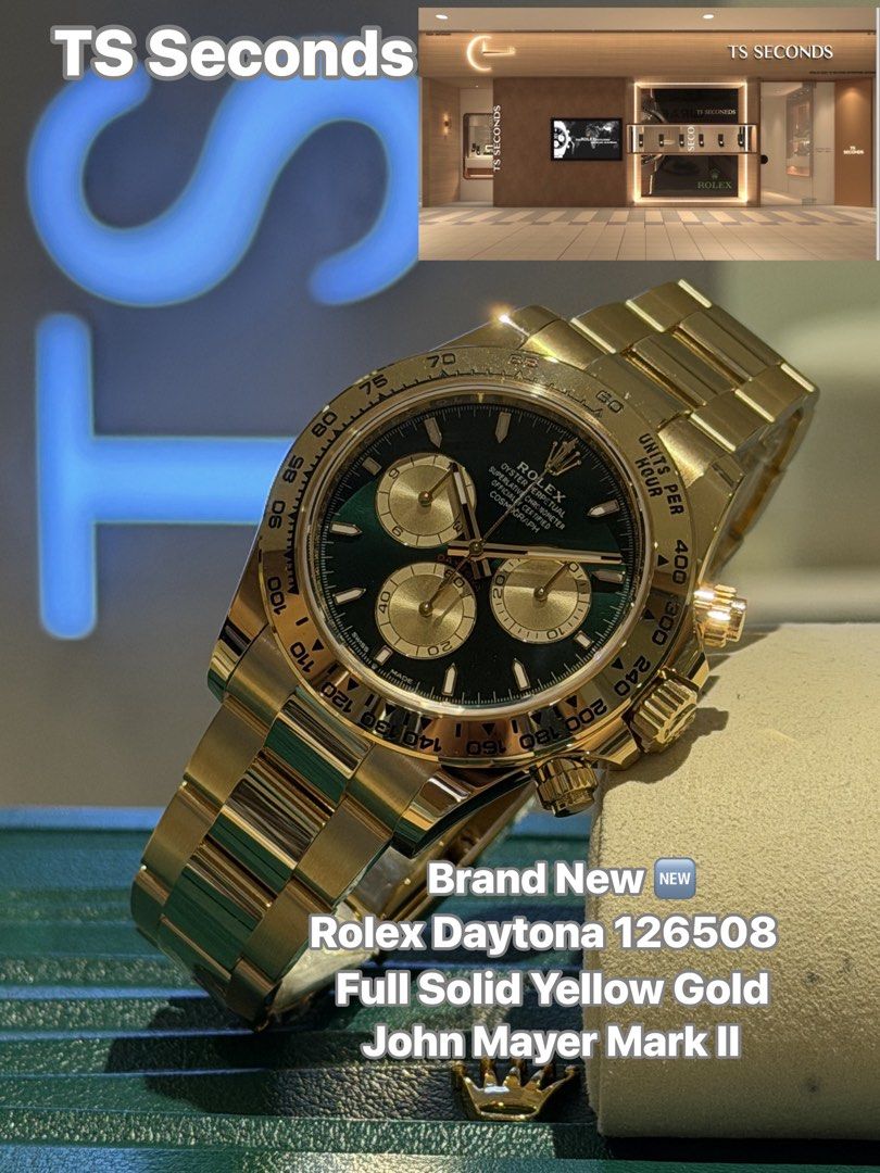 Brand New Rolex Daytona John Mayer 126508 18K Full Solid Yellow Gold ...