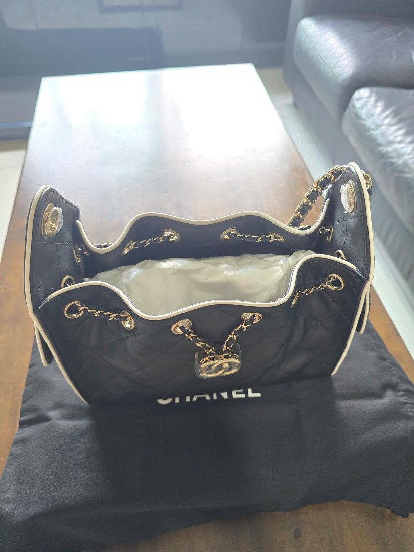 Chanel 25 Mini Handbag Black & White (Limited Spring/Summer), Luxury ...