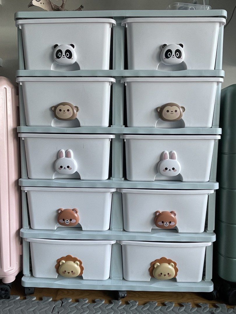 Children's Drawer Cabinet Kids Toy Storage Rack, Furniture & Home ...
