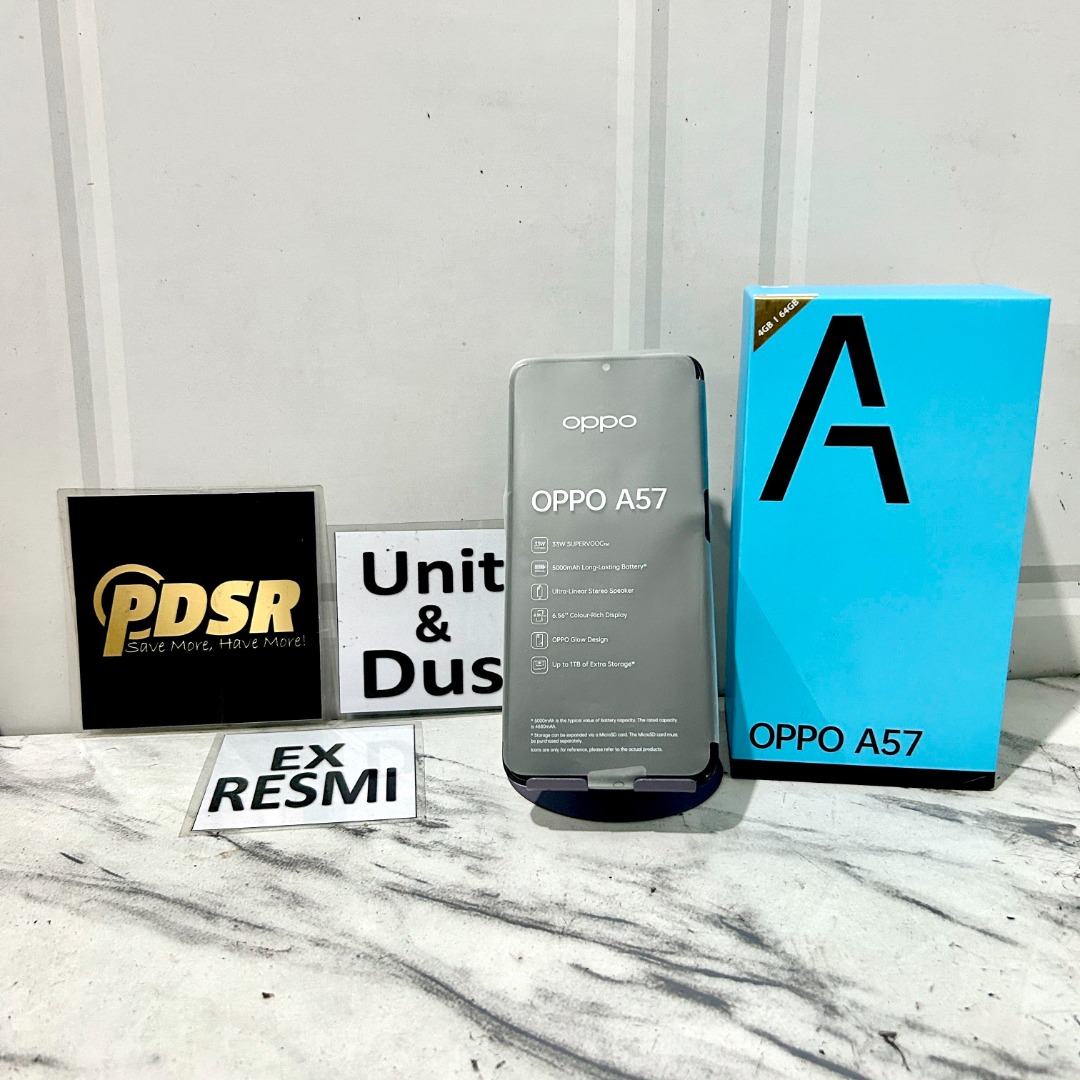 OPPO A57 BLACK 4/64gb UNIT DAN DUS Ex RESMI OPPO Indonesia, Telepon ...