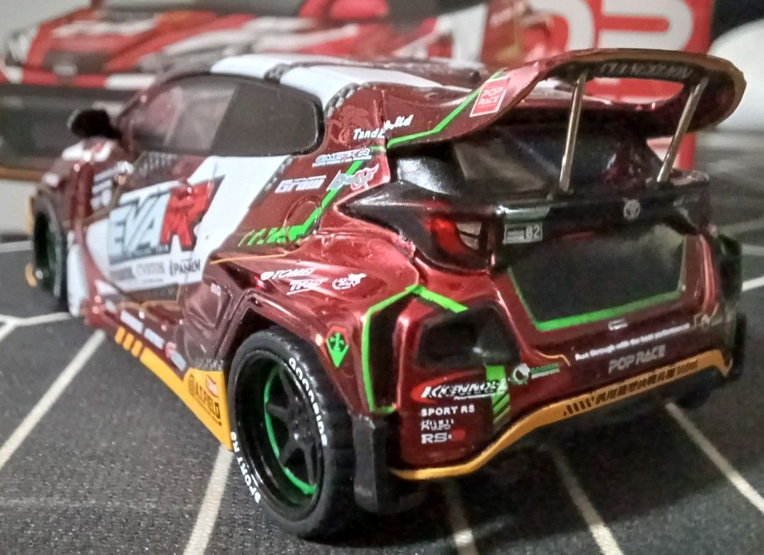 PopRace Toyota GR Yaris "EVA RT", Hobbies & Toys, Toys & Games on Carousell