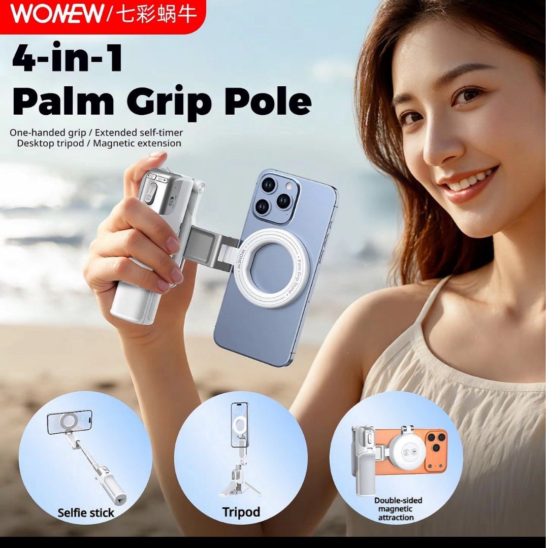 WONEW Z3 Zoomable Magnetic Palm Grip Stand Combo, Mobile Phones ...