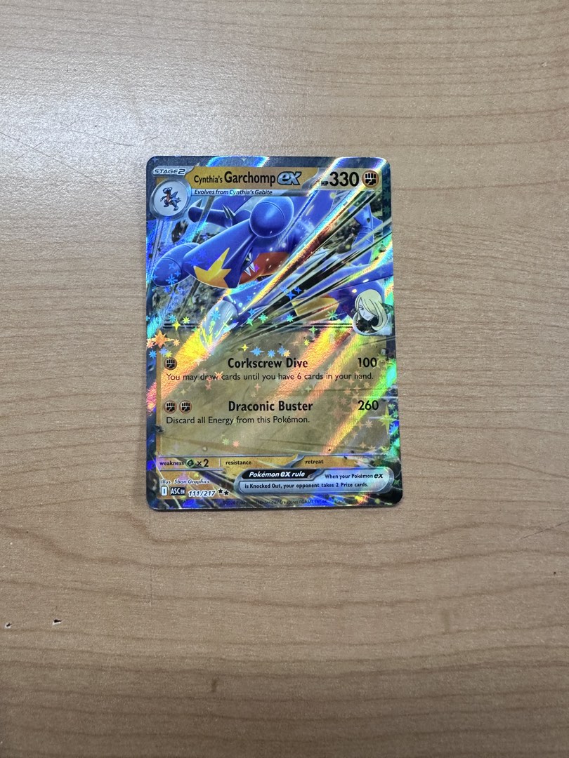 Cynthia's Garchomp Ex #111 Pokemon Ascended Heroes, Hobbies & Toys ...