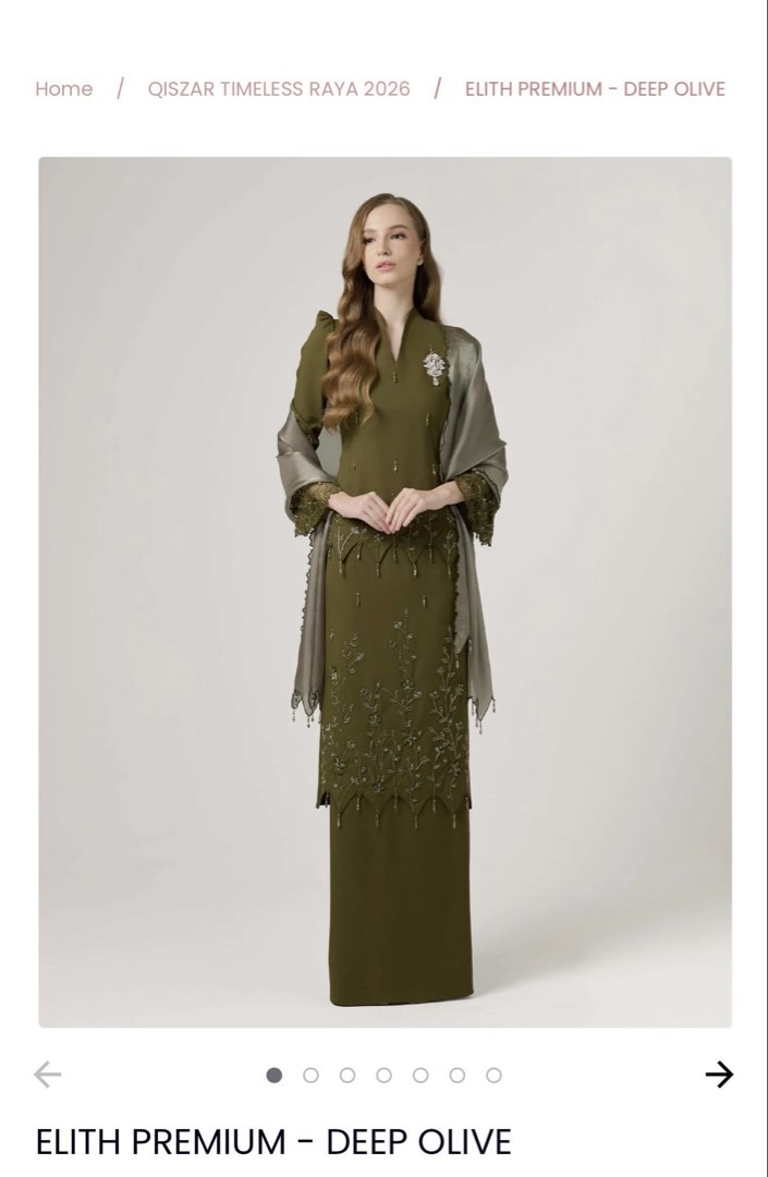 2026 QISZAR ELITH PREMIUM - Deep Olive, Women's Fashion, Muslimah ...