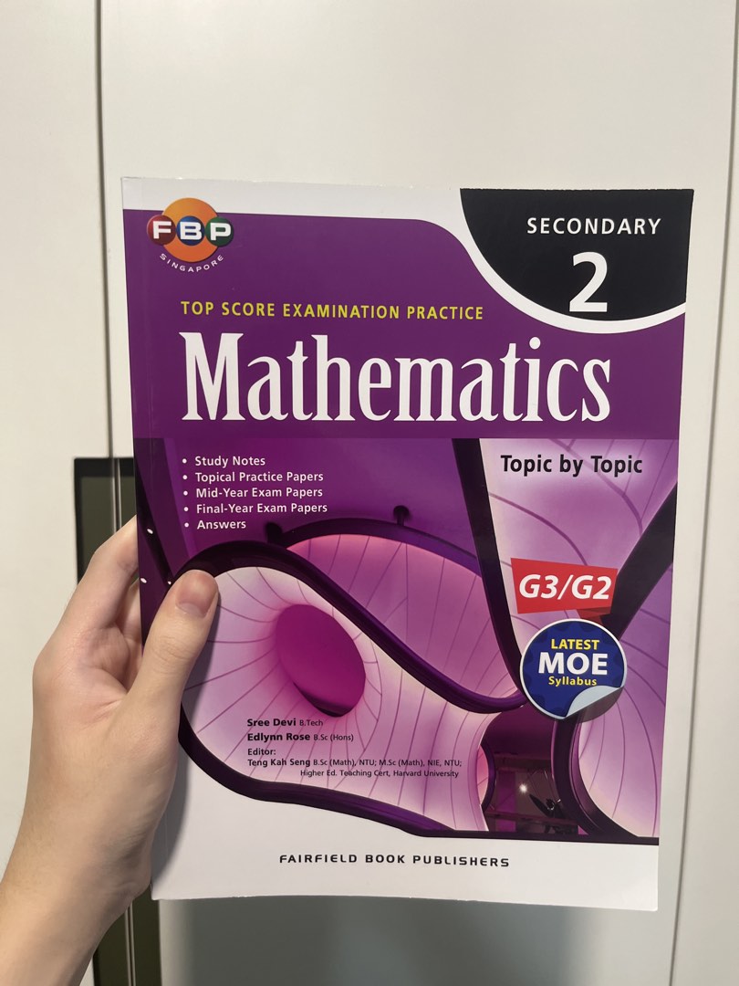 Secondary 2 Mathematics Textbook G2/G3 FBP Singapore, Hobbies & Toys ...