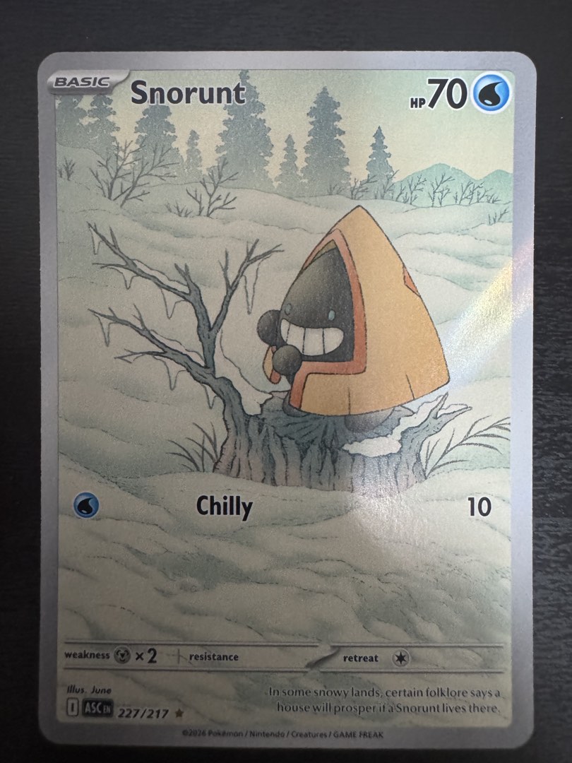 Snorunt IR Pokemon Ascended Heroes, Hobbies & Toys, Toys & Games on ...
