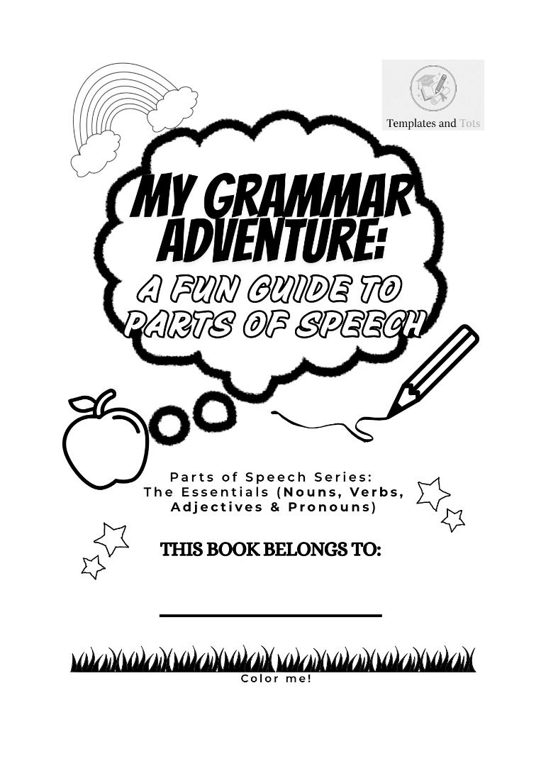 33-Page Jumbo Grammar Adventure - Interactive Parts of Speech & Color ...