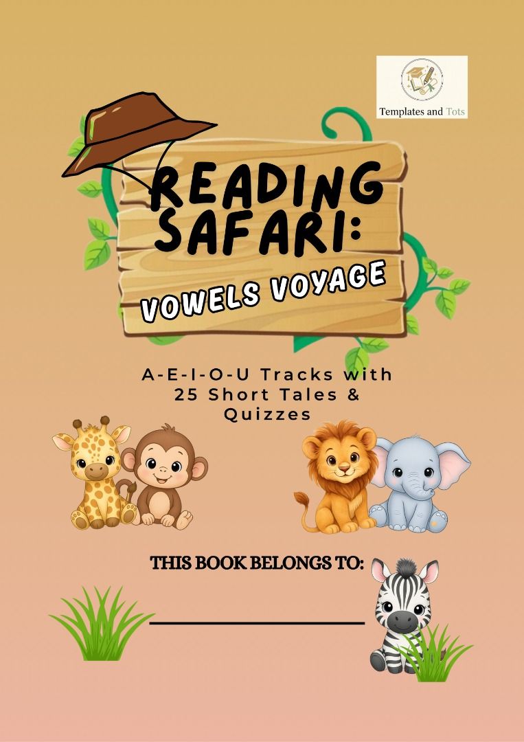 40-Page Reading Safari Workbook - Phonics, Word Families & Short ...