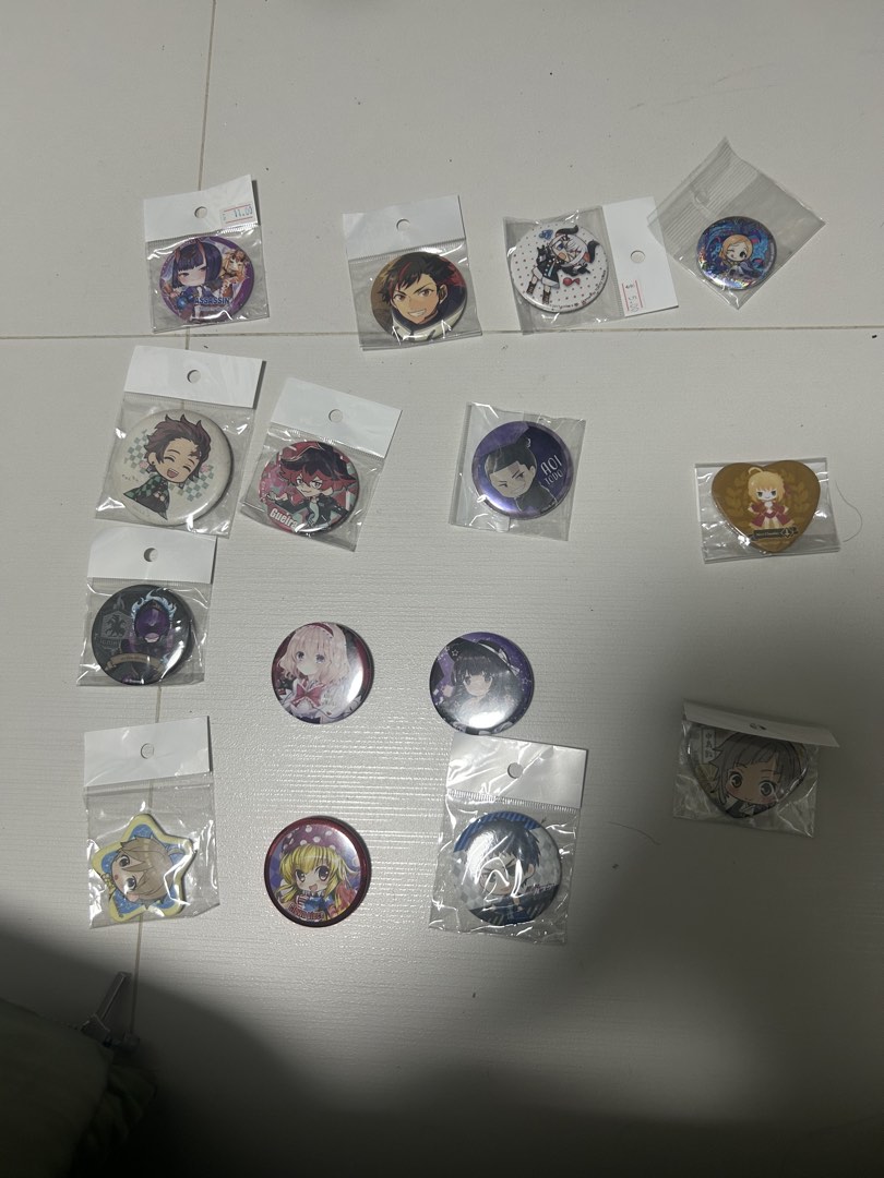 Anime Badges - Assorted Designs, Hobbies & Toys, Memorabilia ...