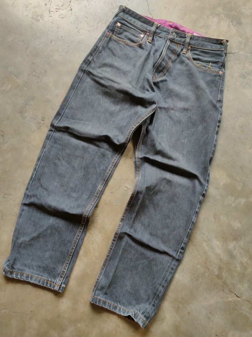 EVISU DAICOCK BLACK & PURPLE PANTS, Men's Fashion, Bottoms, Jeans on ...