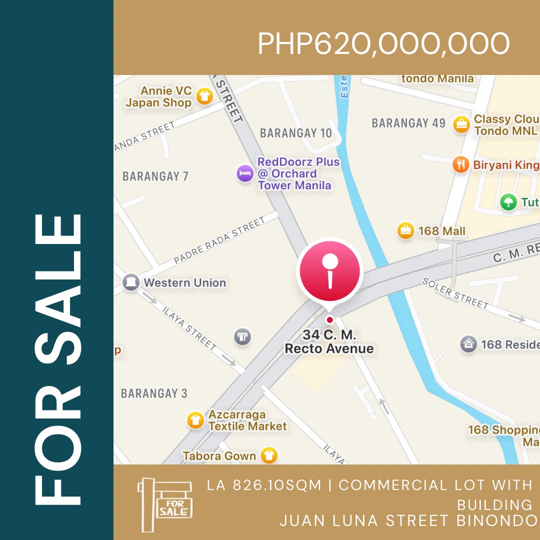 For Sale: Commercial Lot with Building Juan Luna Street Binondo Manila ...