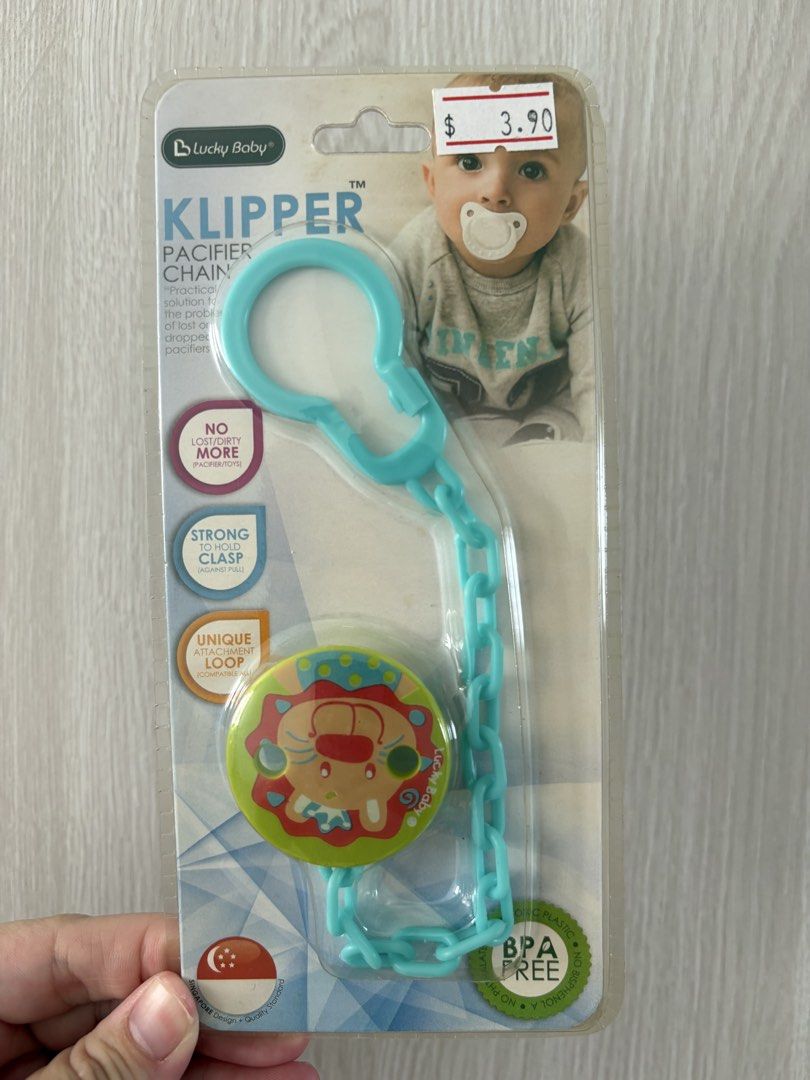 Lucky Baby Klipper Pacifier Chain, Babies & Kids, Nursing & Feeding ...