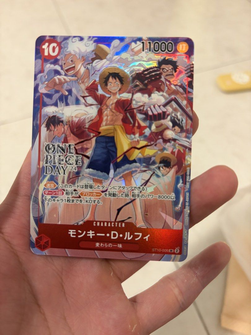 One Piece Card Game - Monkey D. Luffy ST10-006, Hobbies & Toys, Toys ...