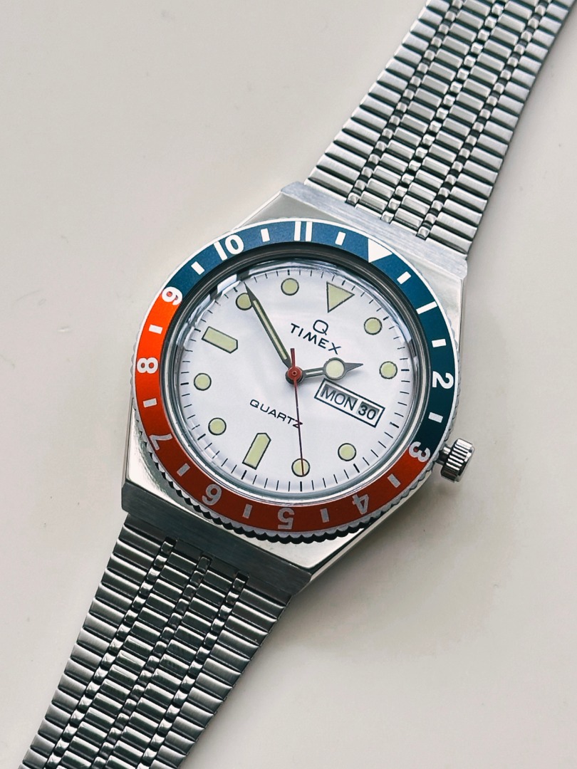Timex Q 1979 Reissue Pepsi + Polar Dial (Rare Color), Men's Fashion ...