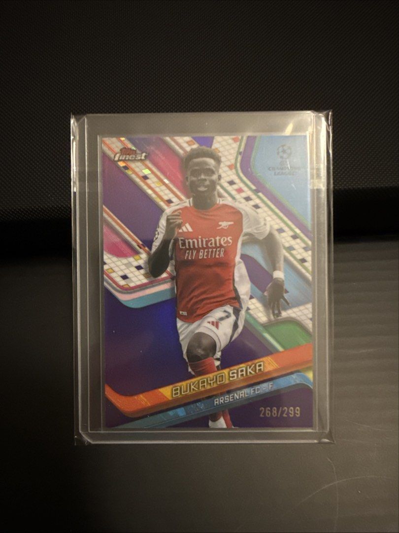 2024-25 Topps Finest UEFA Club Competitions - Bukayo Saka - Arsenal ...