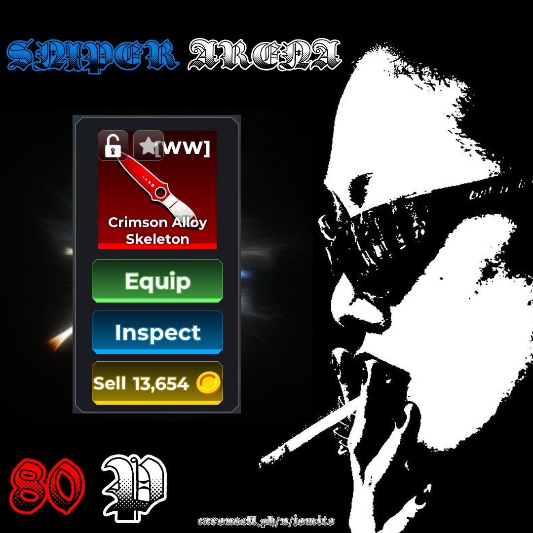 CRIMSON ALLOY SKELETON (ROBLOX SNIPER ARENA, Video Gaming, Gaming ...