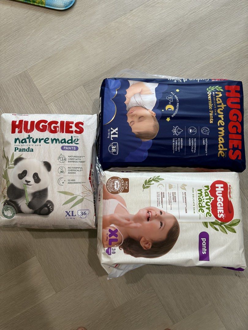 Huggies Naturemade Diapers - XL Size, Babies & Kids, Bathing & Changing ...
