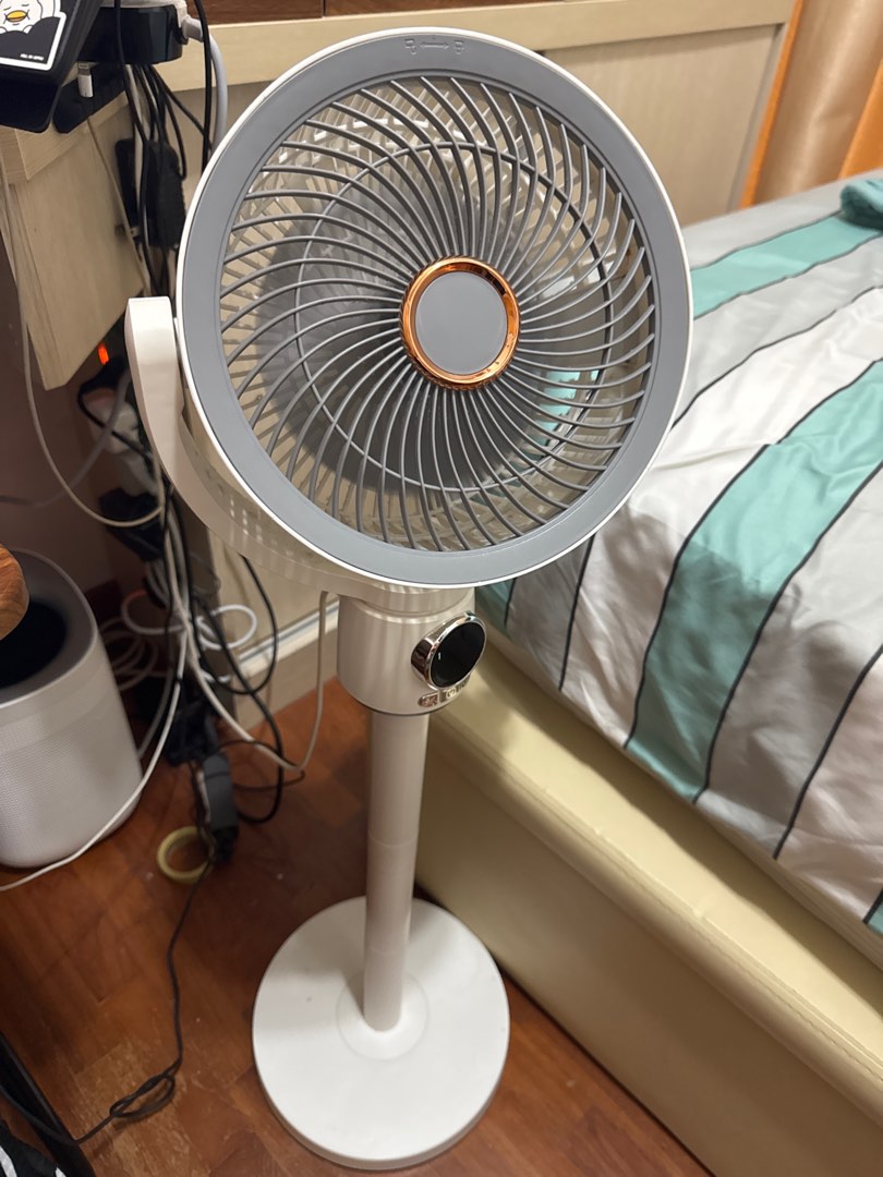 Standing Fan - White and Grey, Furniture & Home Living, Lighting & Fans ...
