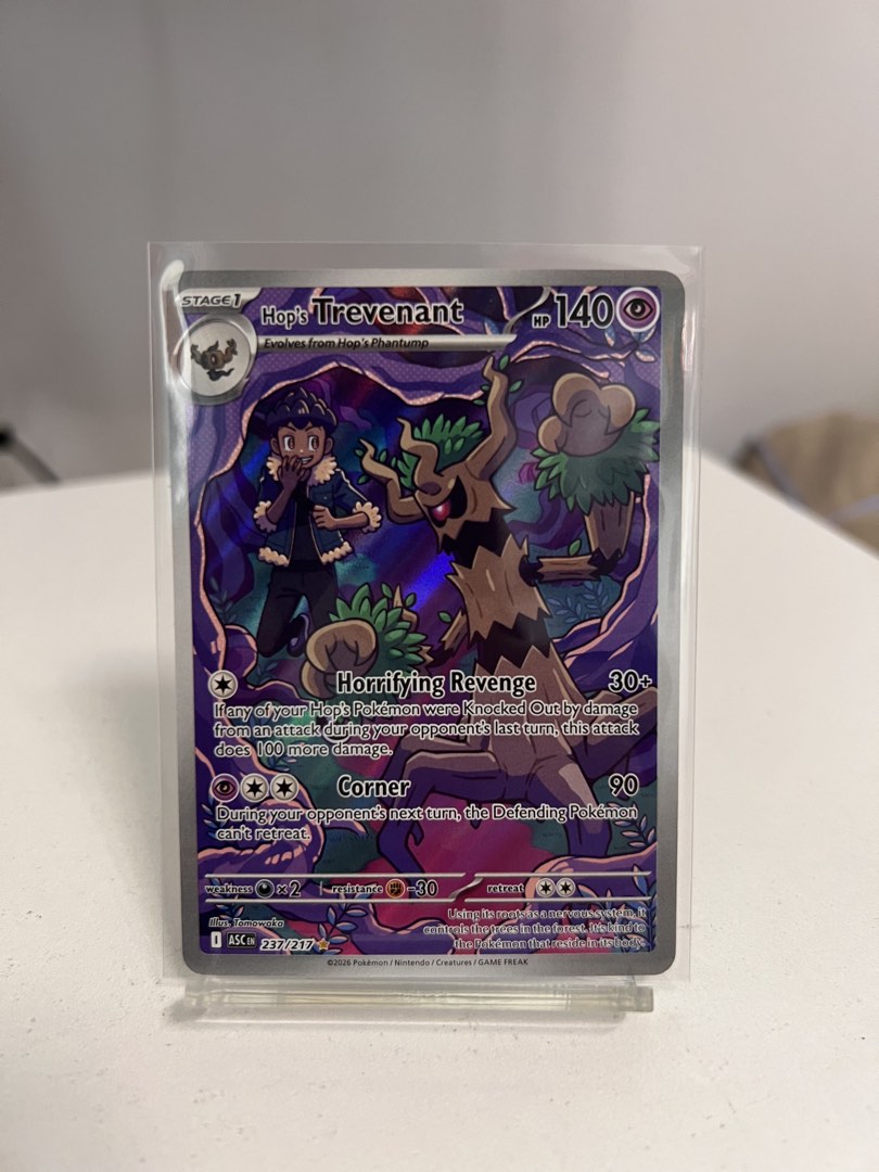Hop's Trevenant Pokemon Card IR, Hobbies & Toys, Toys & Games on Carousell