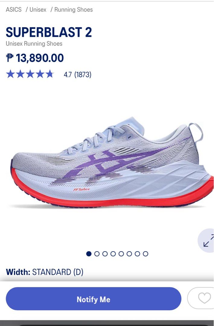 Asics Superblast 2 Running Shoes 23cm (Edo Purple), Women's Fashion ...