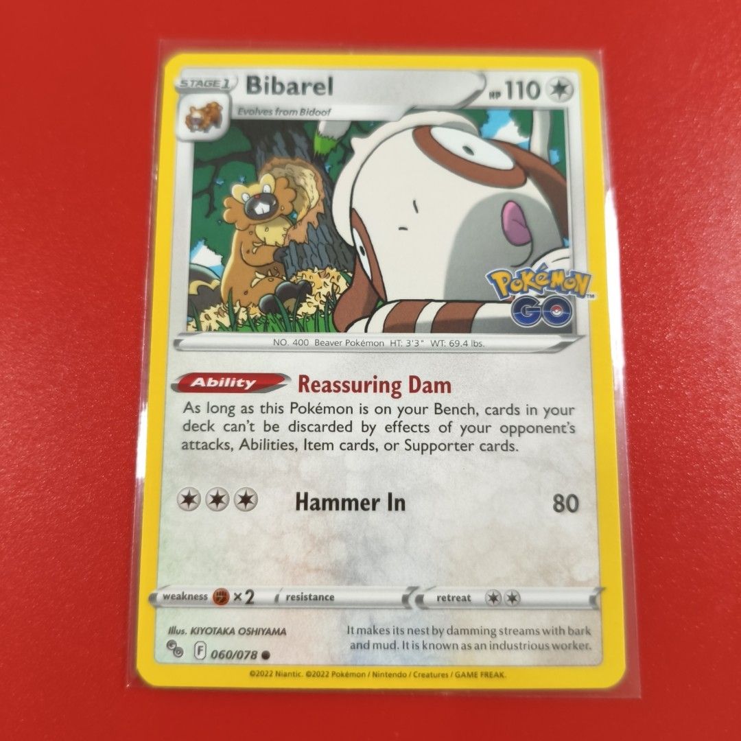 Bibarel #60 Pokemon GO Card 2022, Hobbies & Toys, Toys & Games on Carousell