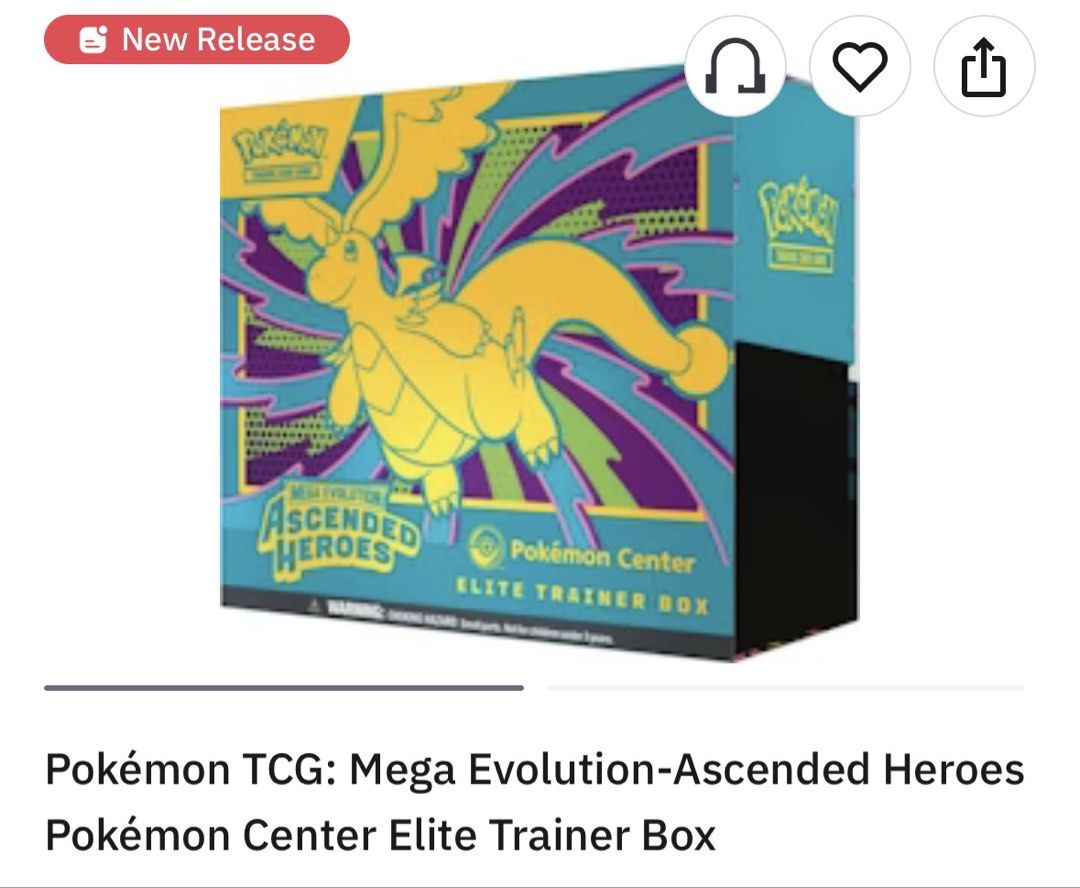 WTBuy: [sealed, shrinked] Ascended Heroes pokemon center elite trainer ...