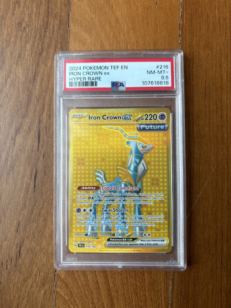 2024 Pokemon Iron Crown ex Hyper Rare PSA 8.5, Hobbies & Toys, Toys ...