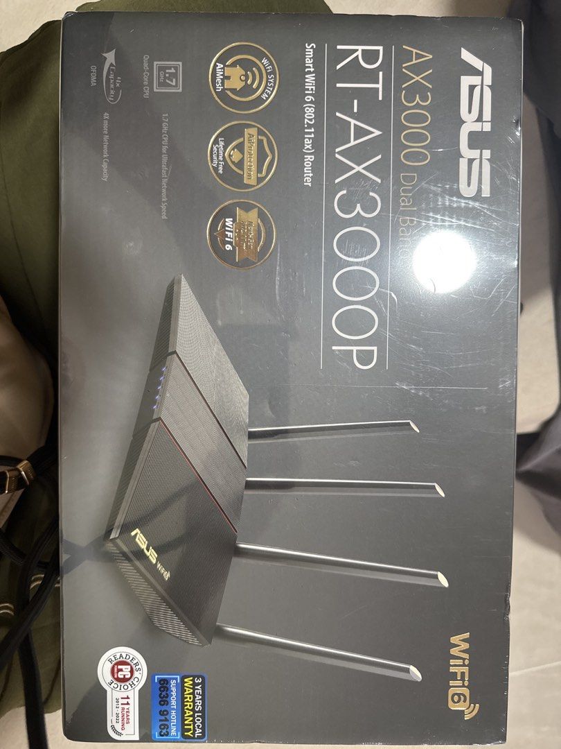 ASUS RT-AX3000P AX3000 Dual Band WiFi 6 Router, Computers & Tech, Parts ...