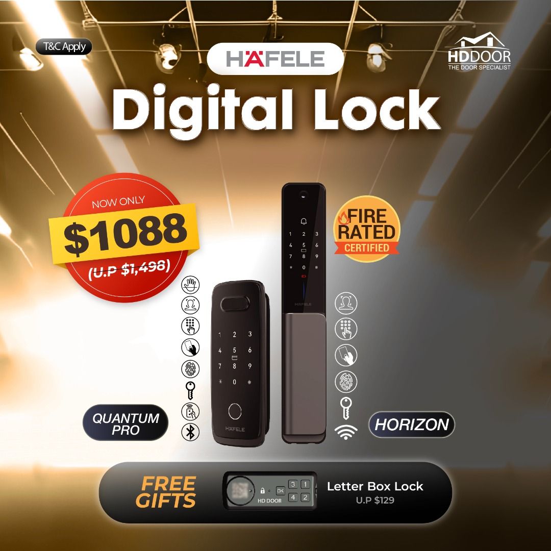 Hafele New Digital Lock Bundle, Furniture & Home Living, Security ...