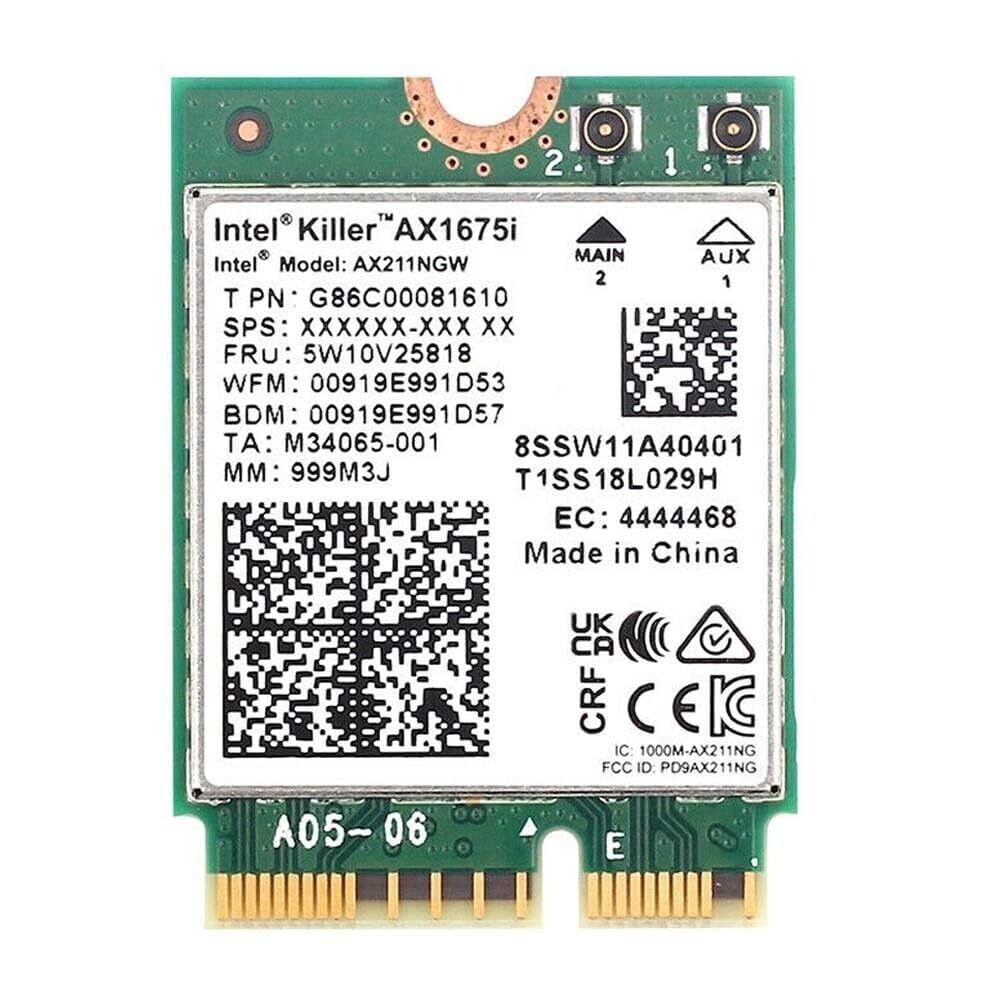 Killer Wi-Fi 6E AX1675i (211NGW) Tri-Band Wireless Network Adapter ...