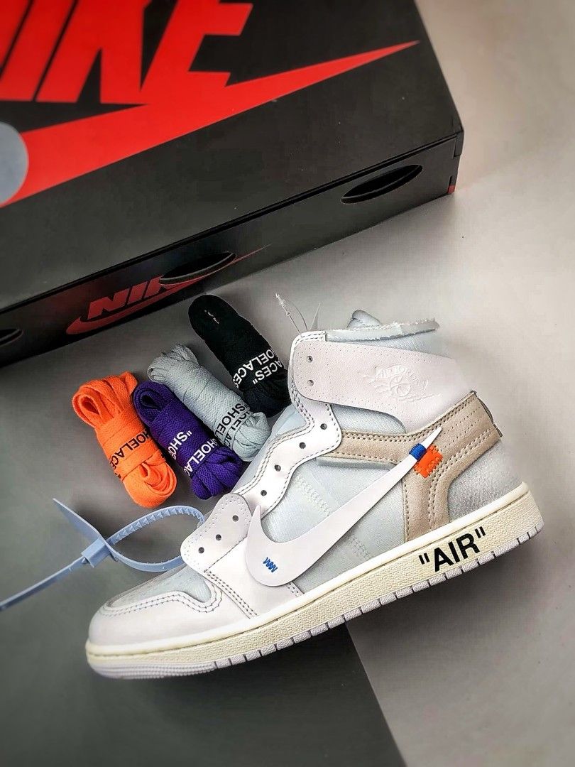 Off White x Air Jordan 1 High OG "ALASKA", Men's Fashion, Footwear ...