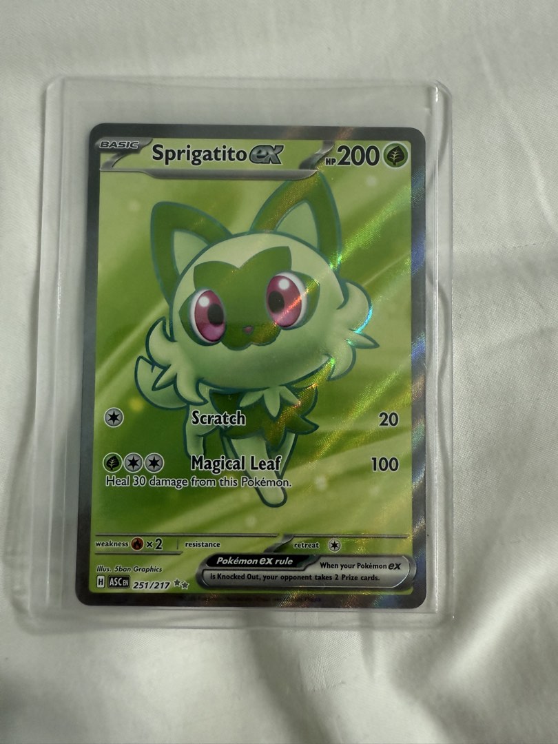 Sprigatito ex full art ascended heroes Pokemon 251/217, Hobbies & Toys ...