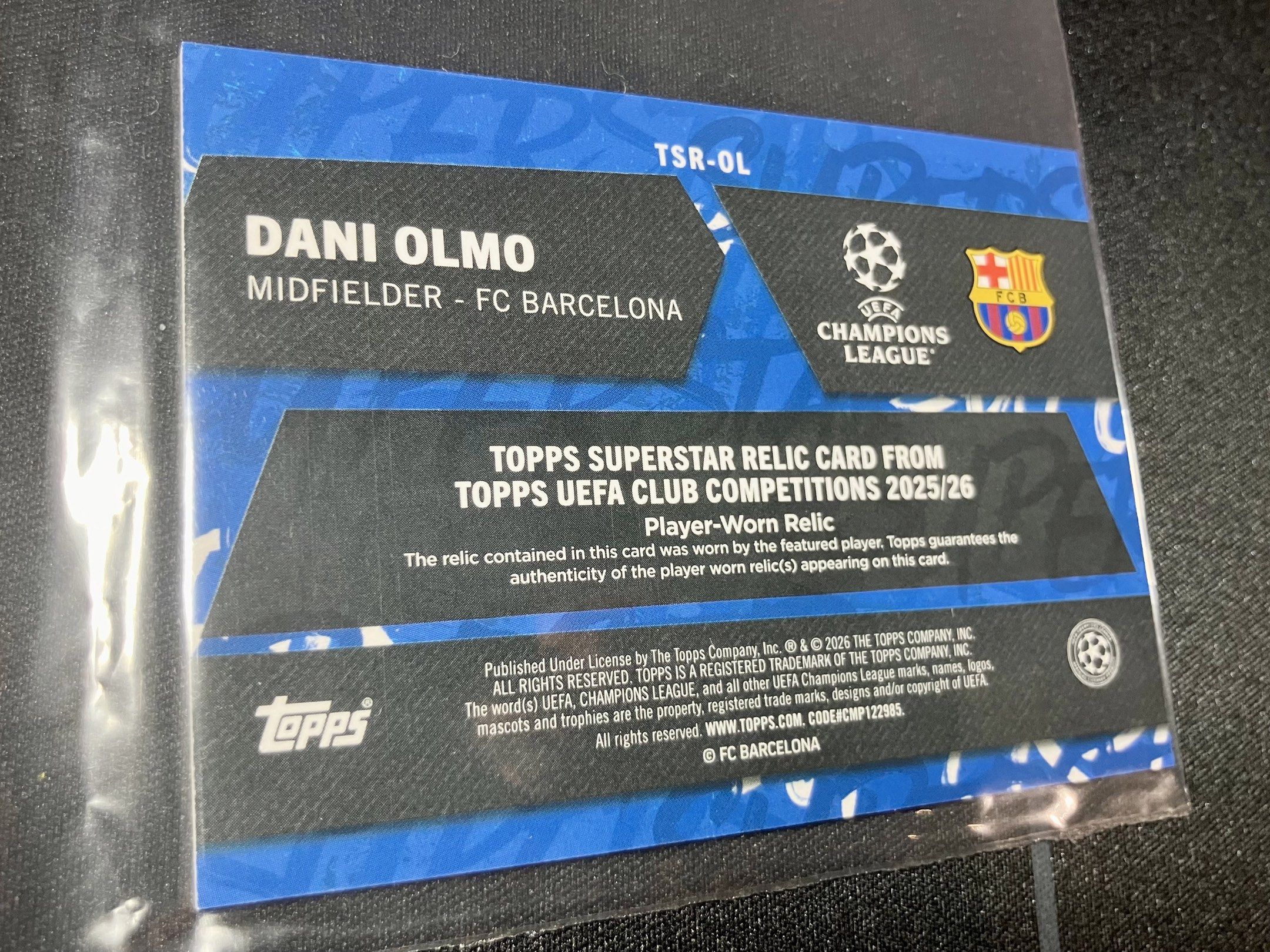 Topps UEFA Champions League Dani Olmo Relic Card, Hobbies & Toys, Toys ...