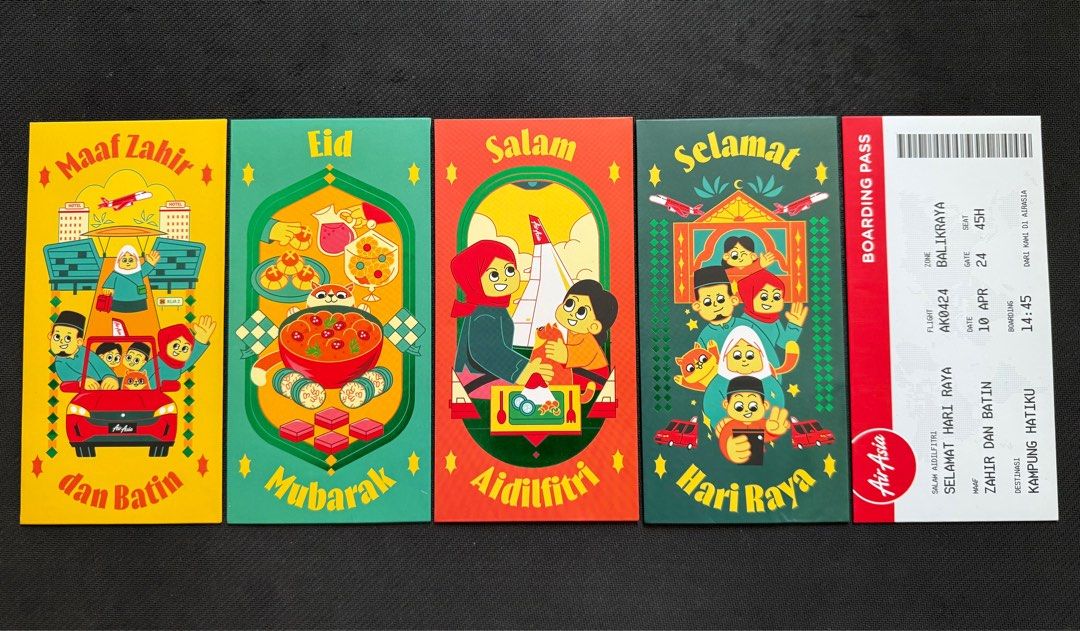 Air Asia Green Packet / Red Packet / Angbao / Hongbao / Hari Raya ...
