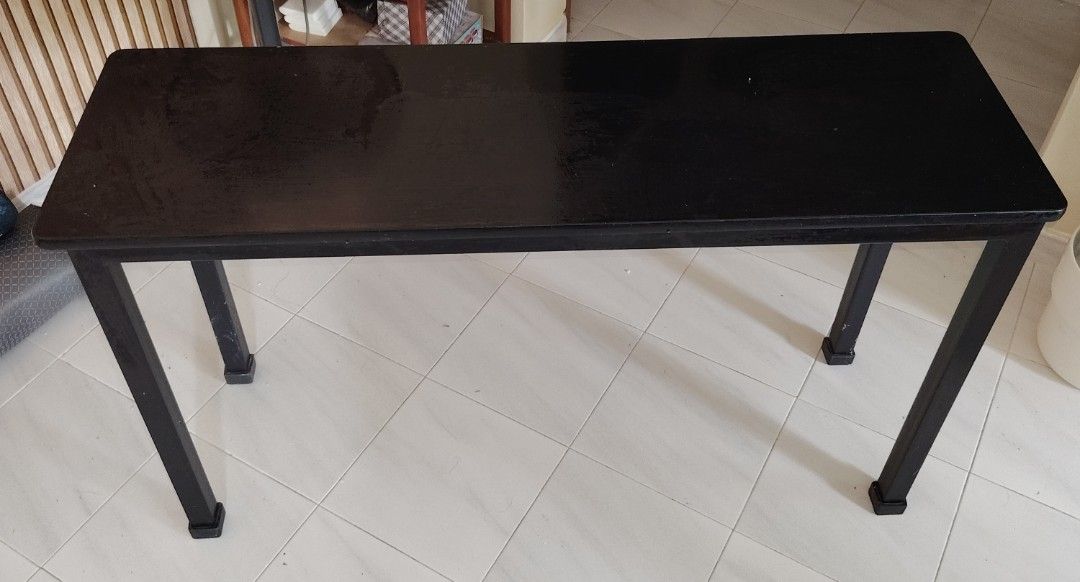 Black Rectangular Table, Furniture & Home Living, Furniture, Tables ...