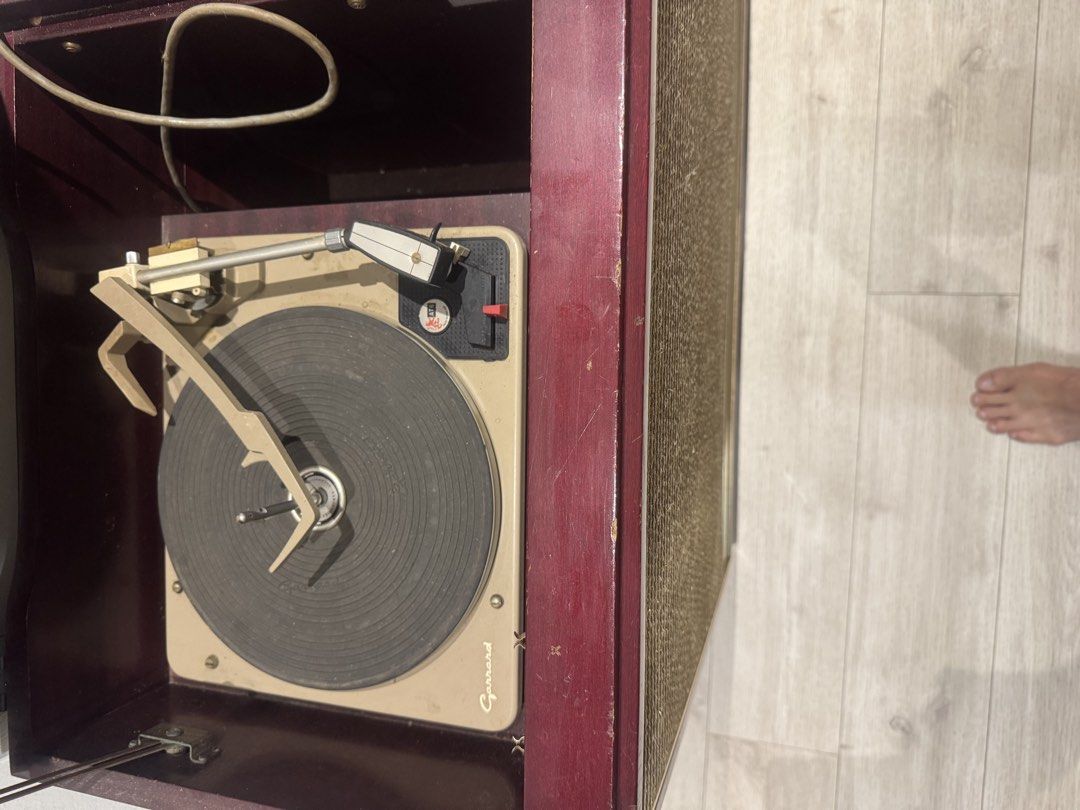 Kriesler Multisonic radiogram with Garrard AT6 turntable” and mention ...
