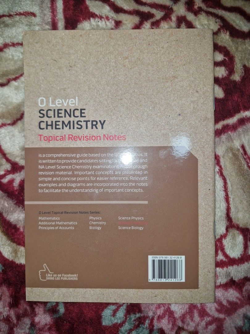 O Level Science Chemistry Textbook, Hobbies & Toys, Books & Magazines ...