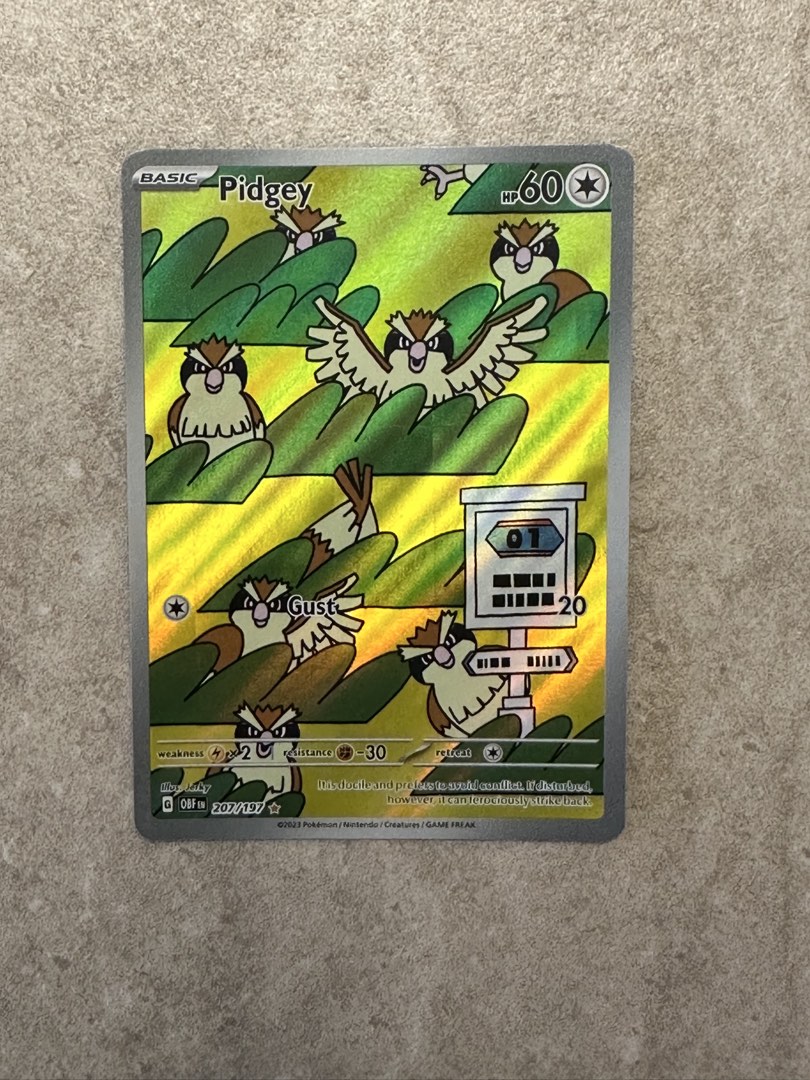 Pokemon Card - Pidgey #207 IR English, Hobbies & Toys, Toys & Games on ...