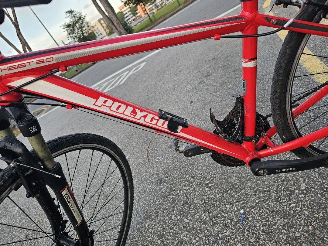 Polygon Heist 3.0 Hybrid Bike - Red, Sports Equipment, Bicycles & Parts ...