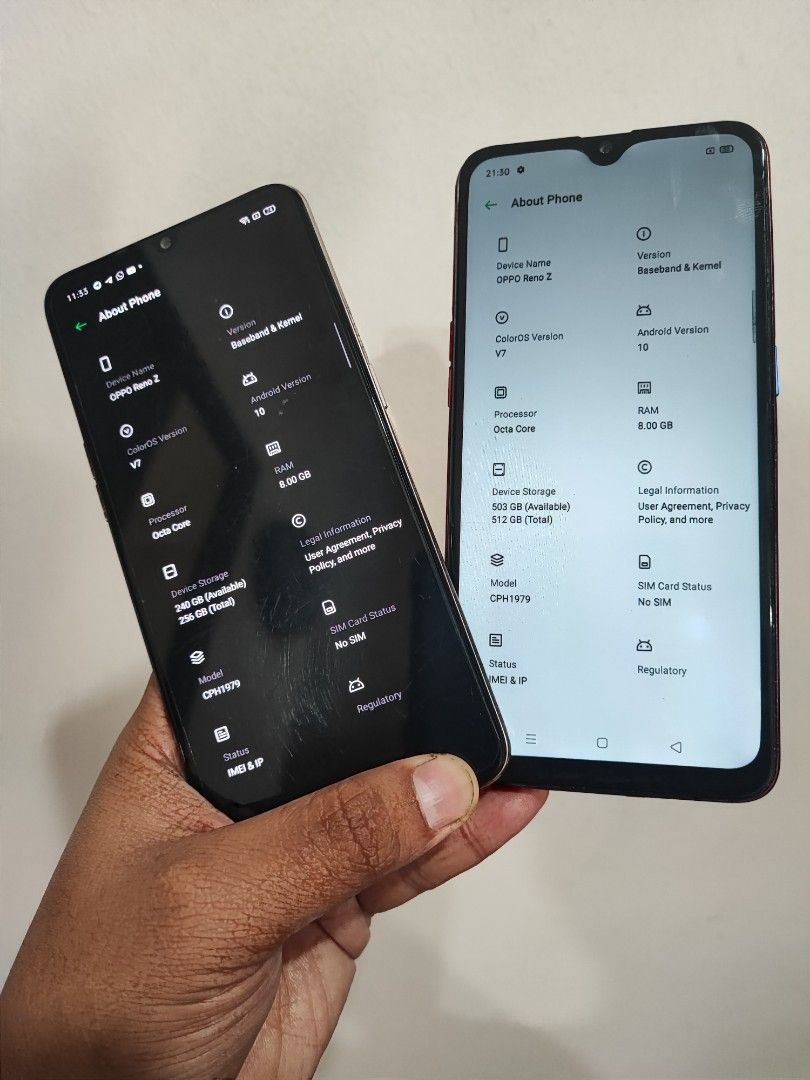Oppo RENO Z 8gb Ram 512gb / 256gb Rom Red and White Colour, Mobile ...