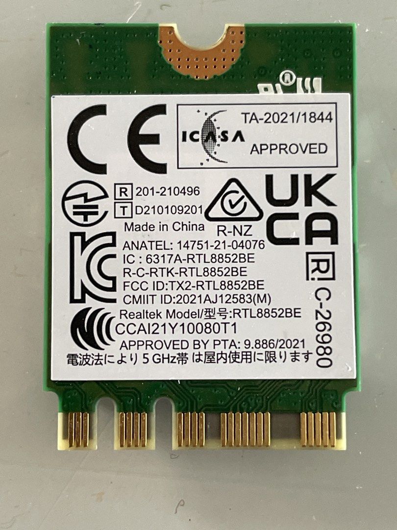 Realtek RTL8852BE Wireless Network Card, Computers & Tech, Parts ...