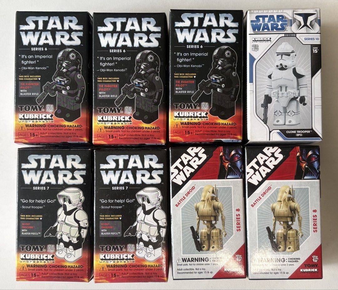 Star Wars Kubrick Figures Battle Droid / Tie Fighter Pilot / Clone ...