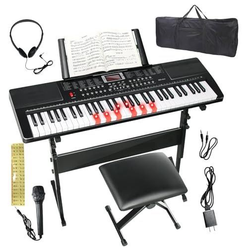 61 Key Keyboard Piano, Electric Piano Keyboard for Beginnersand Kids ...