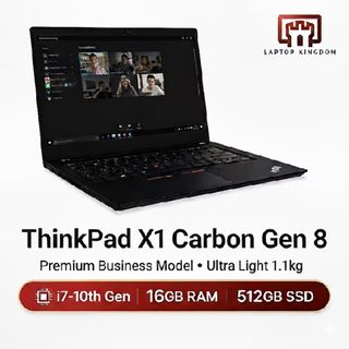 Lenovo ThinkPad X1 Carbon Gen 8 - i7, 16GB RAM, 512GB SSD, Computers ...