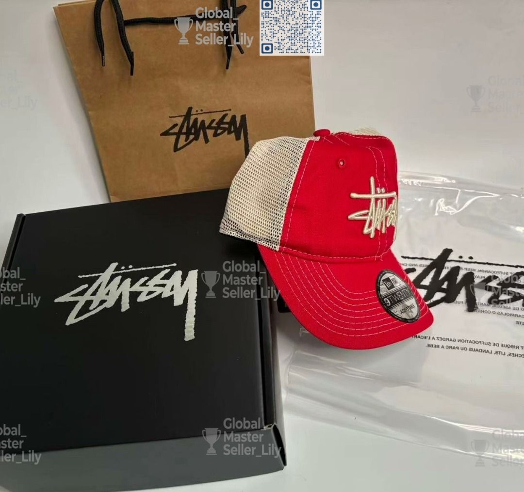 💯 Original Stussy x New Era Trucker Hat – Stylish Mesh Cap for a Trendy ...