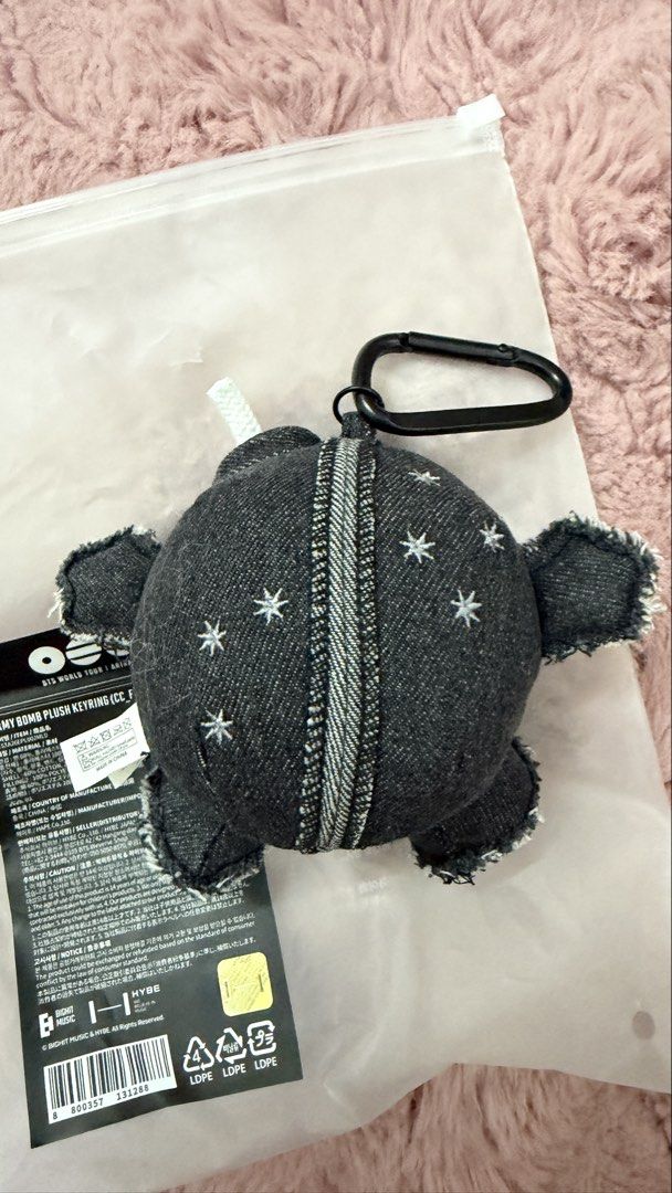 BTS ARIRANG OFFICIAL WORLD TOUR MERCH ARMY BOMB PLUSH KEYRING, Hobbies ...